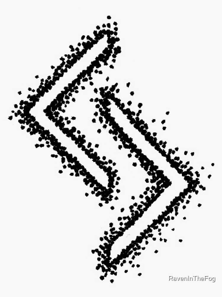 "Rune Jera - Black" Sticker for Sale by RavenInTheFog | Redbubble