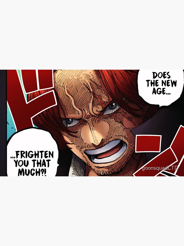"ONE PIECE - SHANKS - NEW AGE" Sticker for Sale by goonsquadLTD | Redbubble