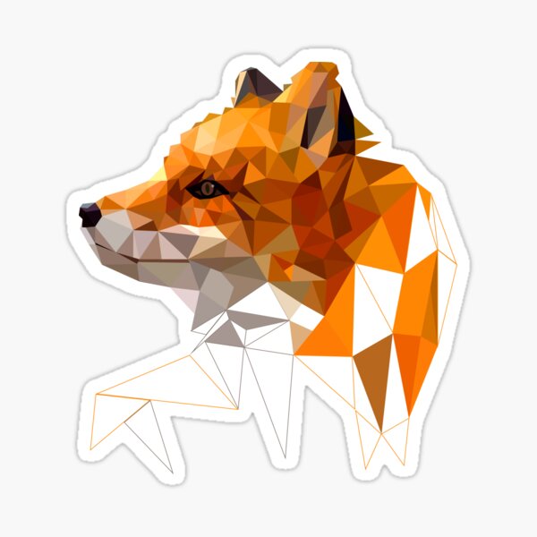 "Fox geometric" Sticker for Sale by villavera | Redbubble