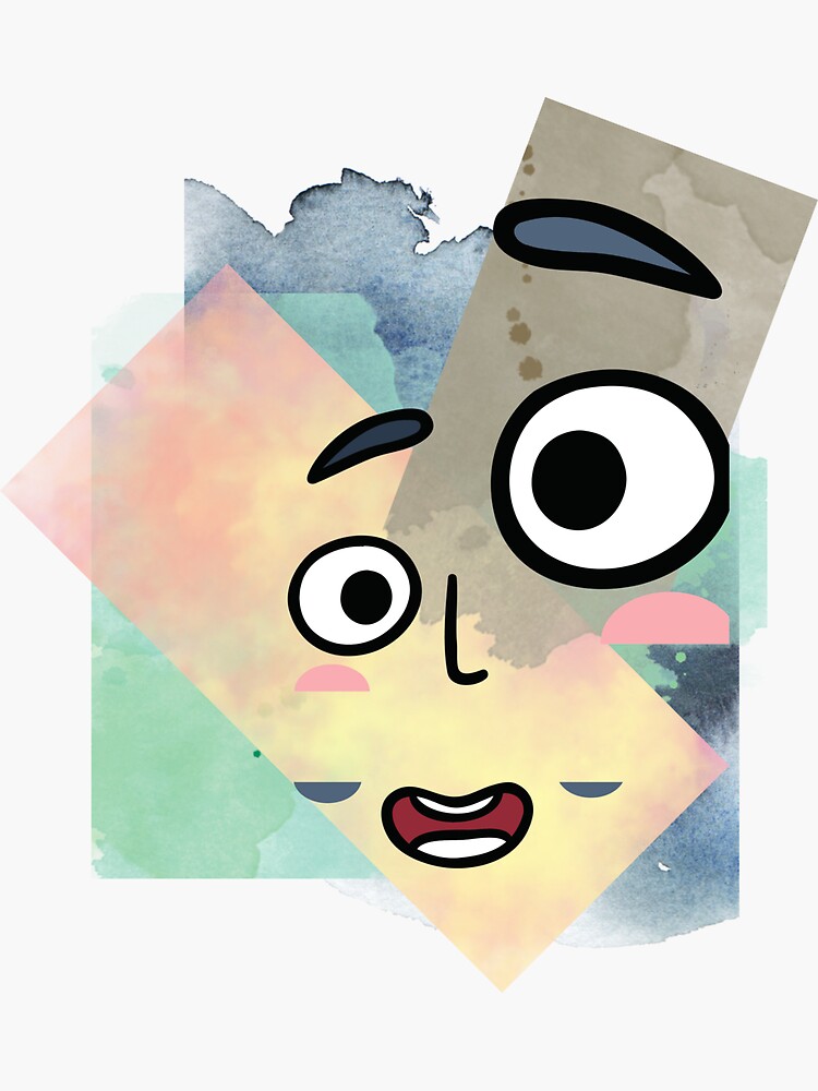 "Arte Abstracto Funny Colorful Face, Framed Graphic Psychedelic Face ...