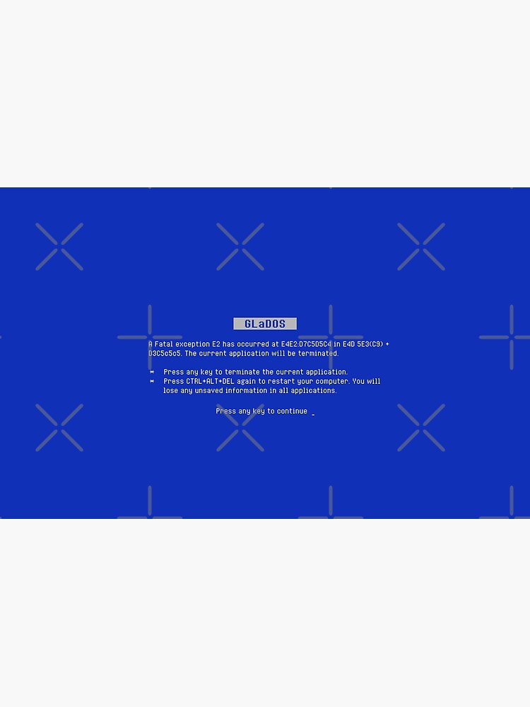 "Blue Screen of Death (BSOD) GLaDOS Edition" Poster for Sale by ...