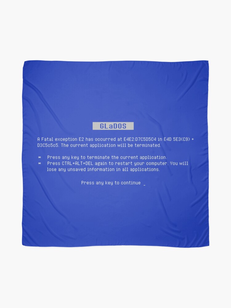 "Blue Screen of Death (BSOD) GLaDOS Edition" Scarf by kentliau | Redbubble