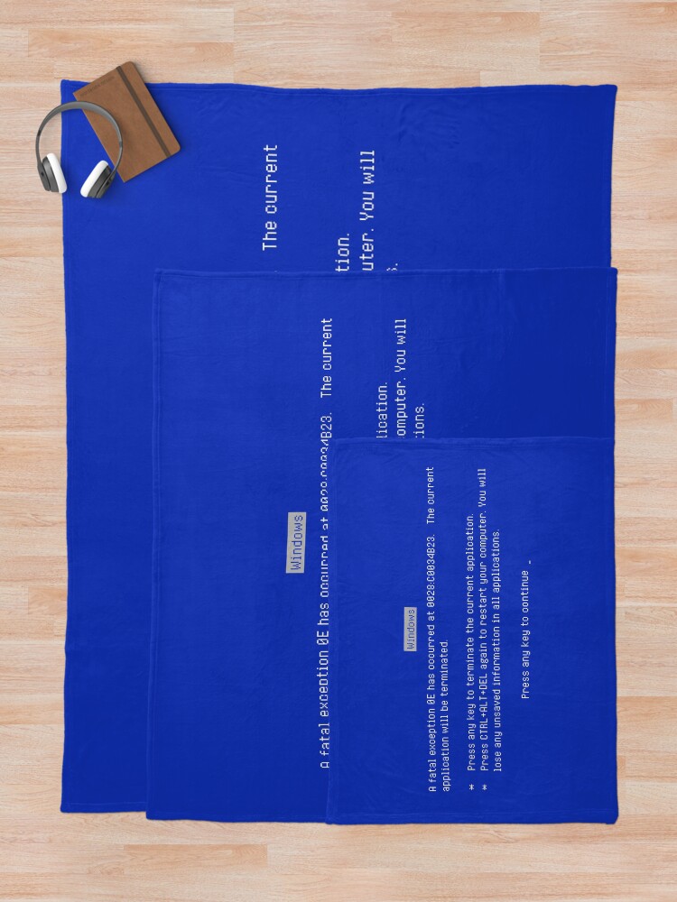 "Blue Screen of Death (BSOD)" Throw Blanket for Sale by kentliau ...