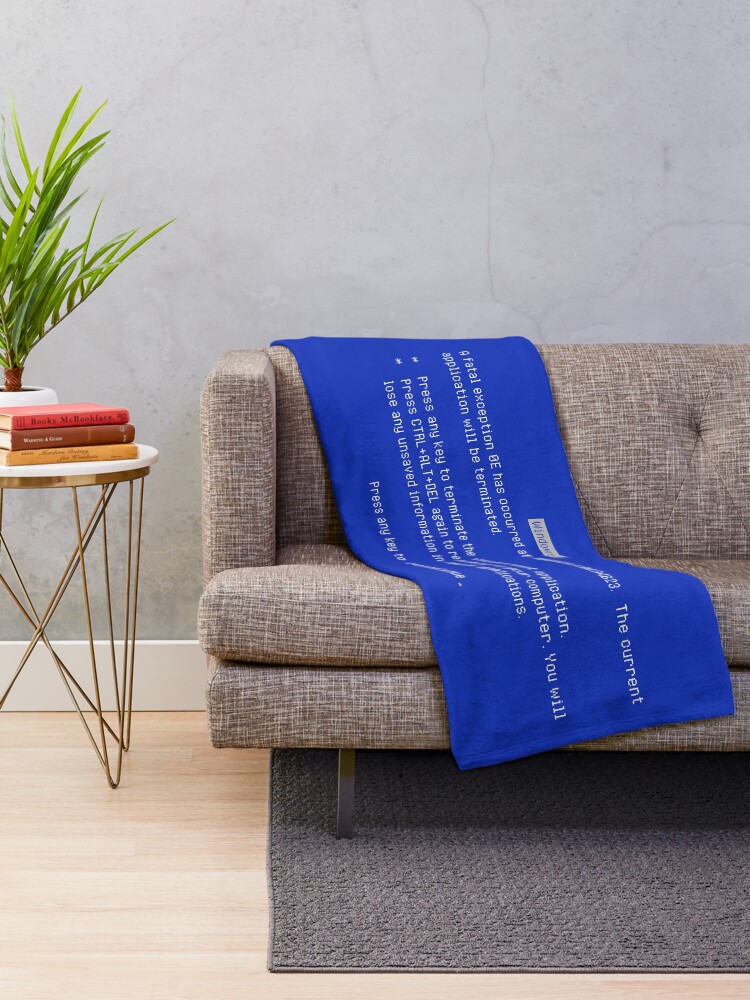 "Blue Screen of Death (BSOD)" Throw Blanket for Sale by kentliau ...
