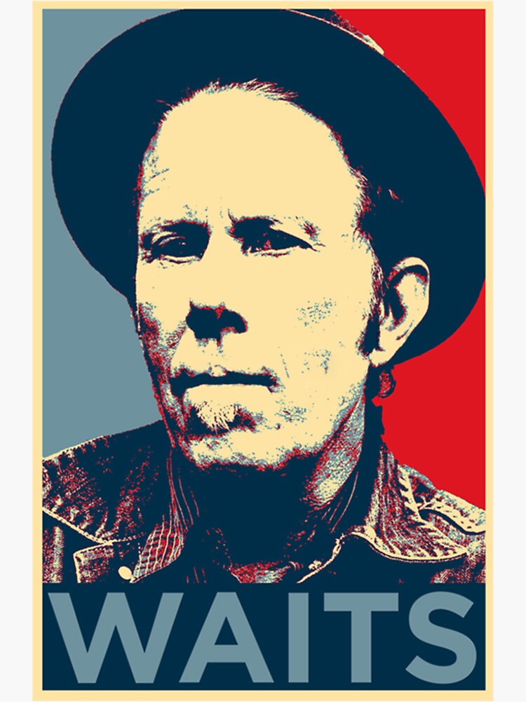 "TOM WAITS Essential T-Shir" Sticker for Sale by GeorgeMurra | Redbubble