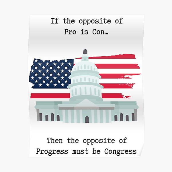 "Political Pros and Cons" Poster for Sale by NikkiFitzDesign | Redbubble