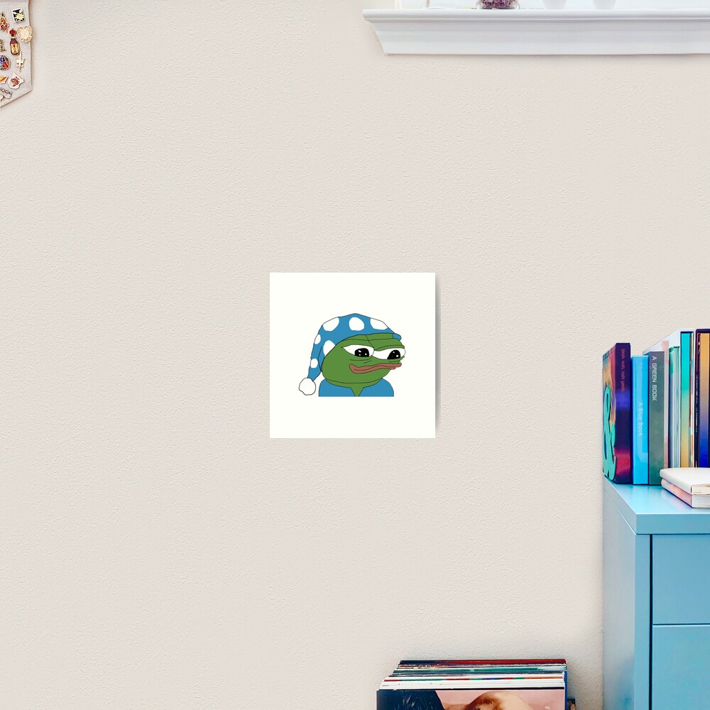 "Sleepy Pepe the frog Helper Apu Meme" Art Print for Sale by ...