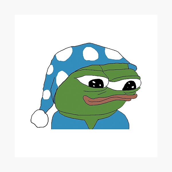 "Sleepy Pepe the frog Helper Apu Meme" Photographic Print for Sale by ...