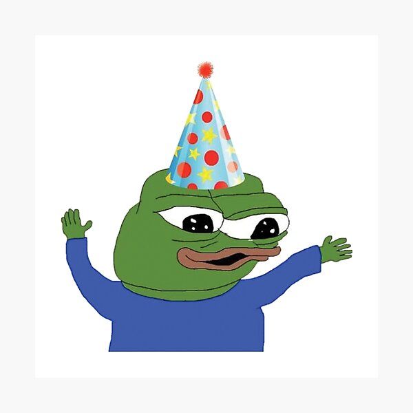 "Birthday Pepe the frog helper Apu meme" Photographic Print for Sale by ...