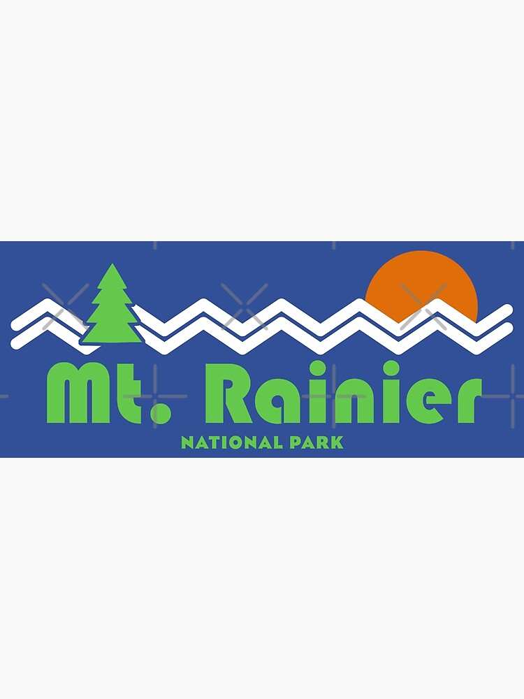 "Mt. Rainier National Park Retro" Poster for Sale by esskay | Redbubble