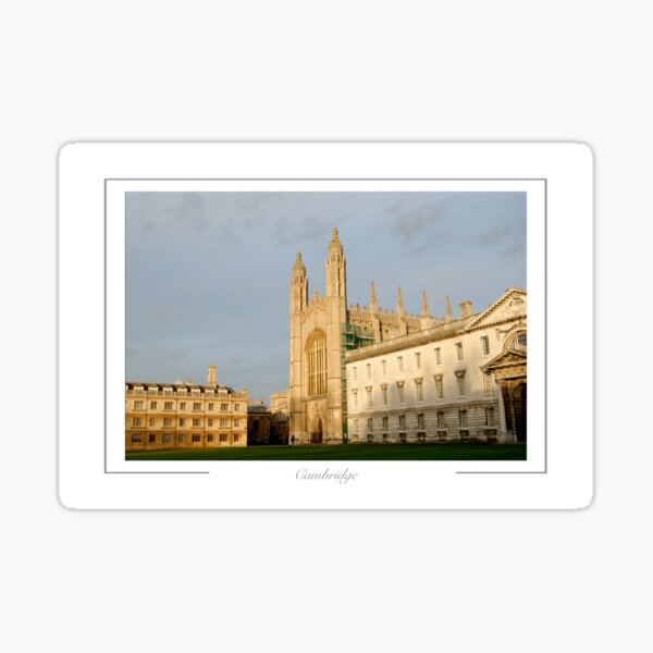 "Cambridge UK Kings College Chapel." Sticker for Sale by ...