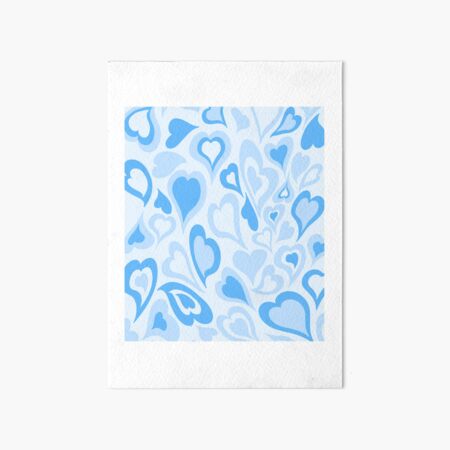 "Preppy, Blue, Preppy Blue, Hearts, Aesthetic, Preppy Aesthetic " Art ...