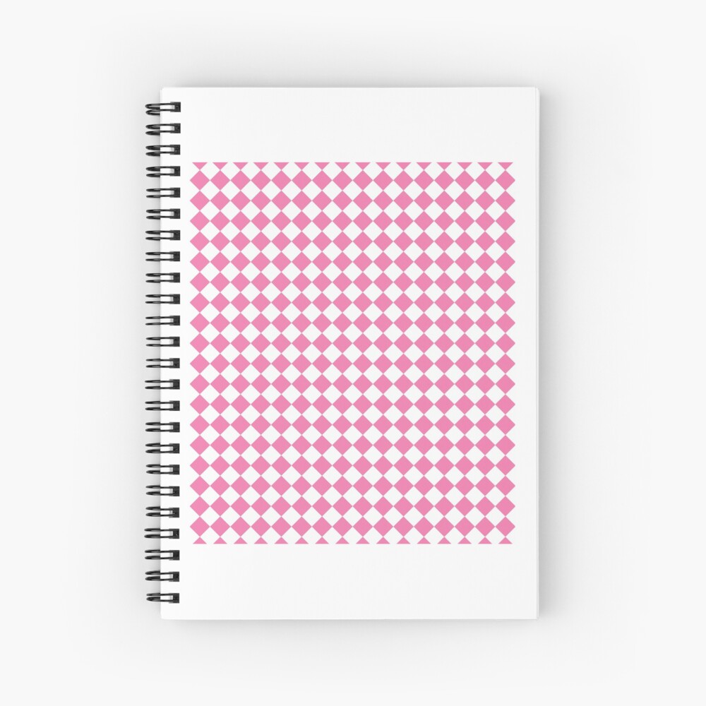 "Preppy, Pink, Aesthetic, Argyle, Checkered, Preppy Aesthetic" Spiral ...