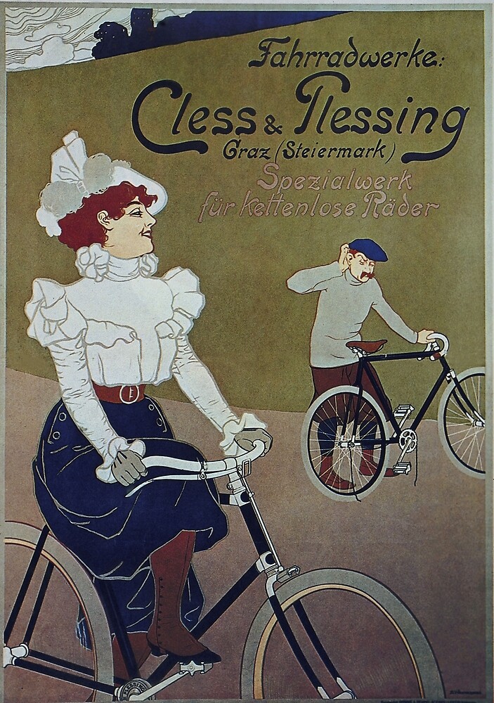 "old retro vintage Bicycle poster" by Khokhloma | Redbubble