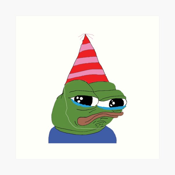"Sad Birthday Pepe the frog Helper Apu Meme" Art Print for Sale by ...