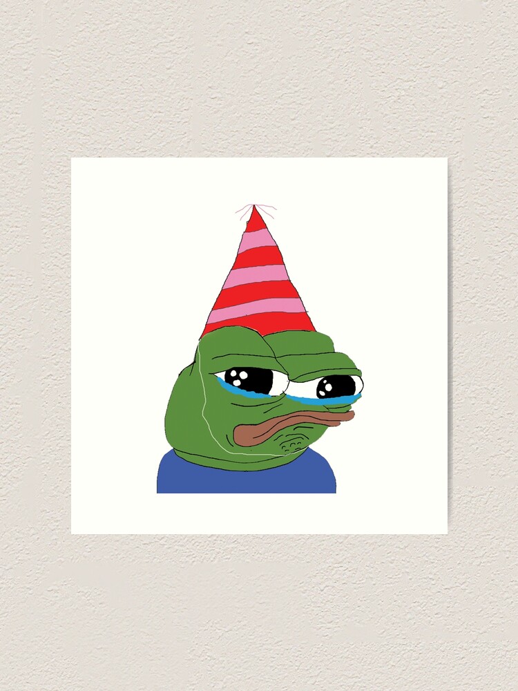 "Sad Birthday Pepe the frog Helper Apu Meme" Art Print for Sale by ...