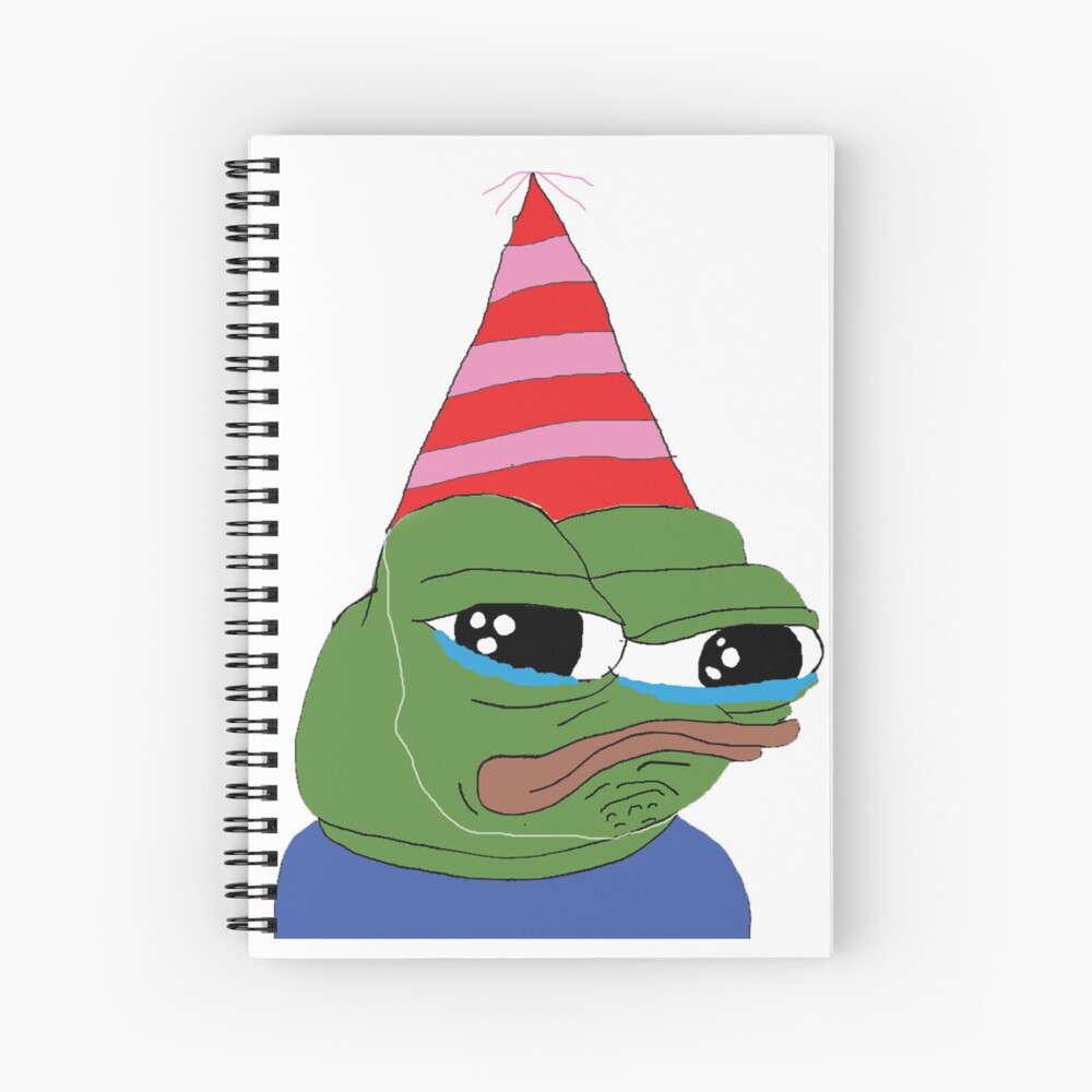 "Sad Birthday Pepe the frog Helper Apu Meme" Spiral Notebook for Sale ...