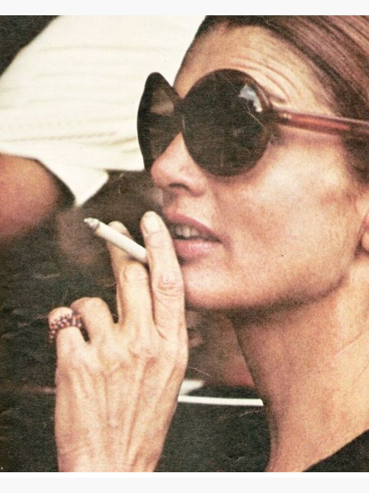 "Legendary Jackie Kennedy Onassis image of her smoking" Sticker for ...