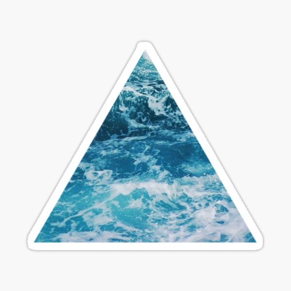 "waves triangle " Sticker by mimsyc | Redbubble
