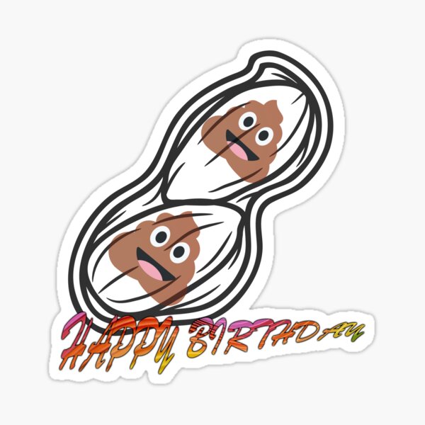 "Happy birthday peanuts" Sticker for Sale by capalmtrees | Redbubble