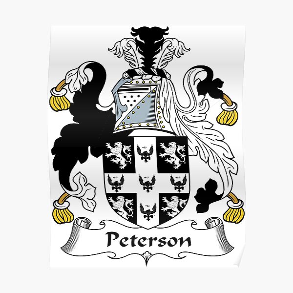"Peterson " Poster for Sale by HaroldHeraldry | Redbubble