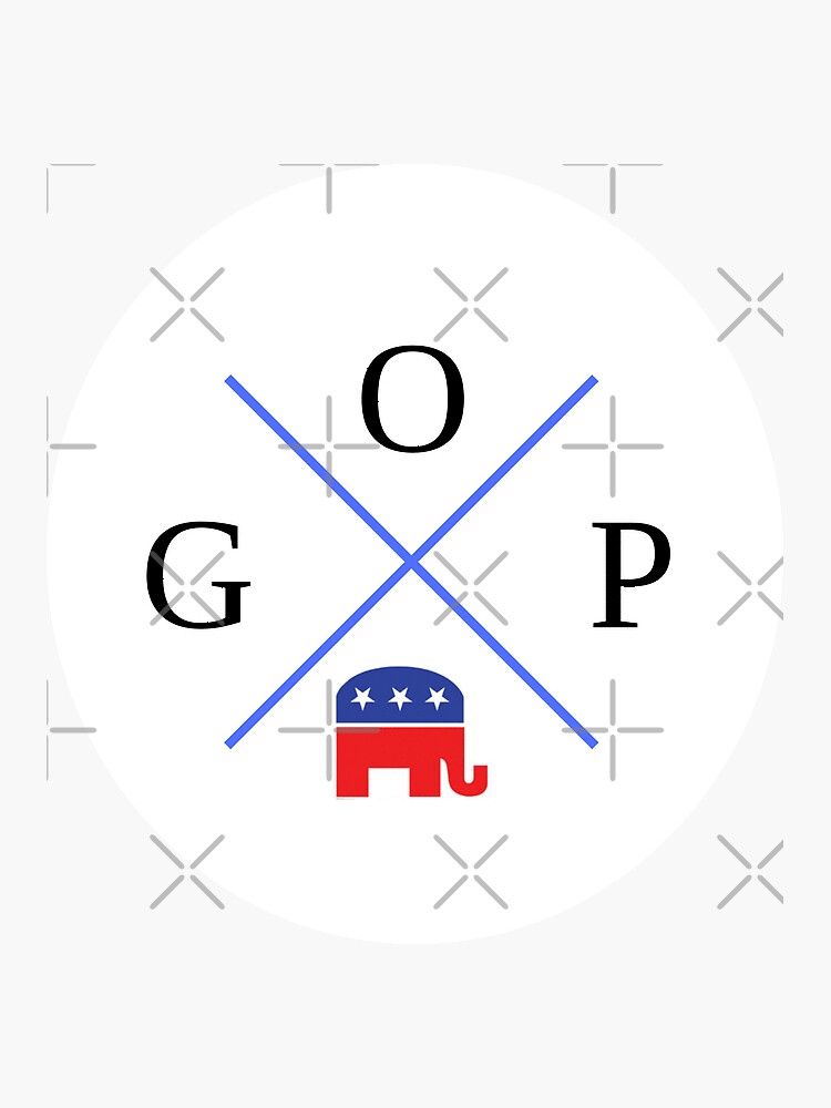 "GOP Elephant" Sticker by halliekurr | Redbubble