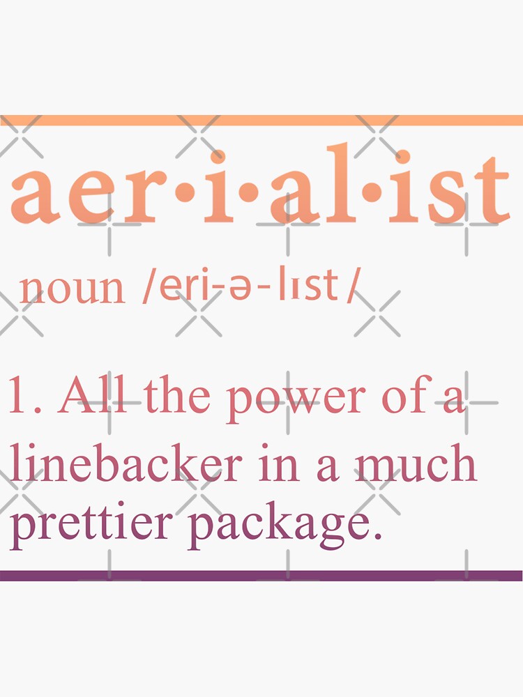 "Aerialist Definition, Aerial Hoop, Funny Aerial " Sticker for Sale by ...