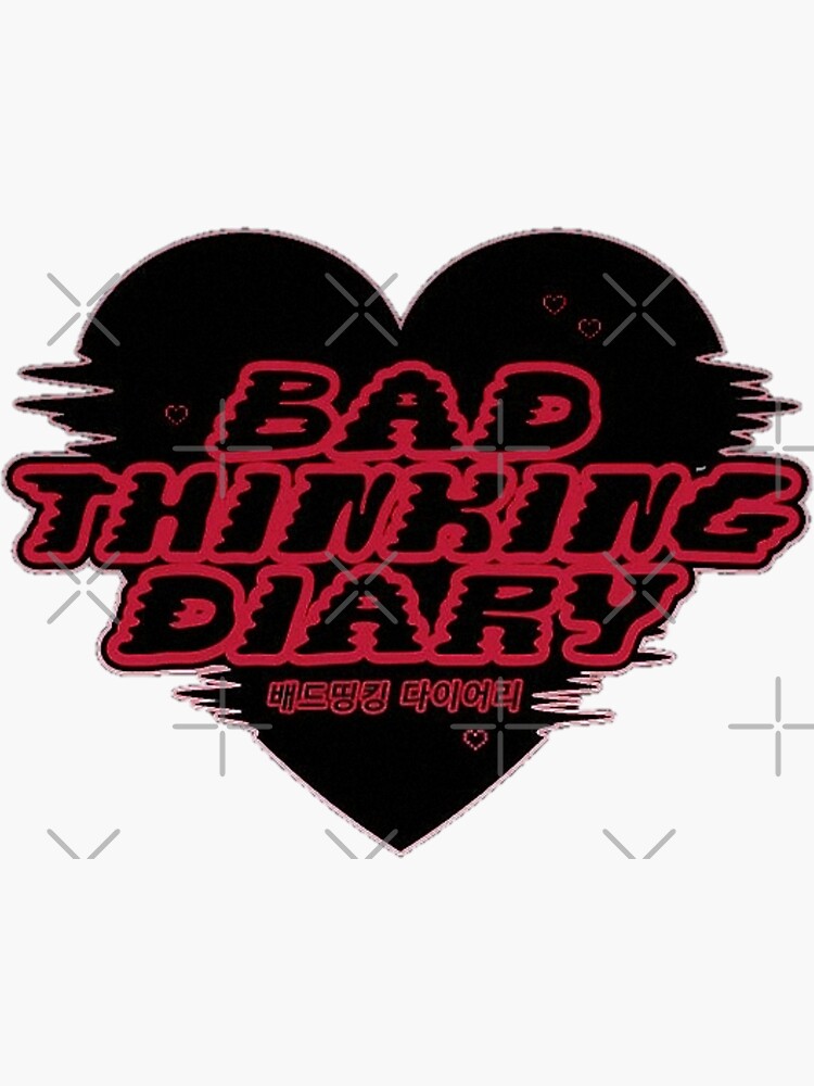 "Bad Thinking Diary " Sticker for Sale by sailxrmei | Redbubble