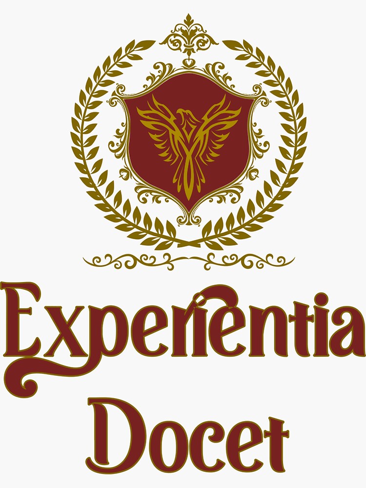 " Experientia Docet latin quote" Sticker for Sale by Maia-Style | Redbubble