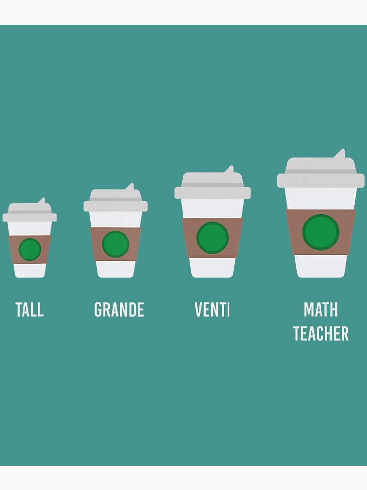 "Math Teacher Coffee Drinking Math Teacher" Poster for Sale by MaaSuvi ...