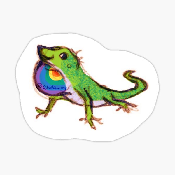 "Pride Lizard" Sticker by alulawings | Redbubble