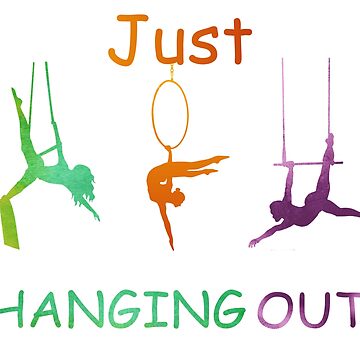 "Just Hanging Out, Aerial Hoop, Funny Aerial " Tote Bag for Sale by ...