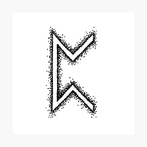 "Rune Perthro - Schwarz" Fotodruck von RavenInTheFog | Redbubble