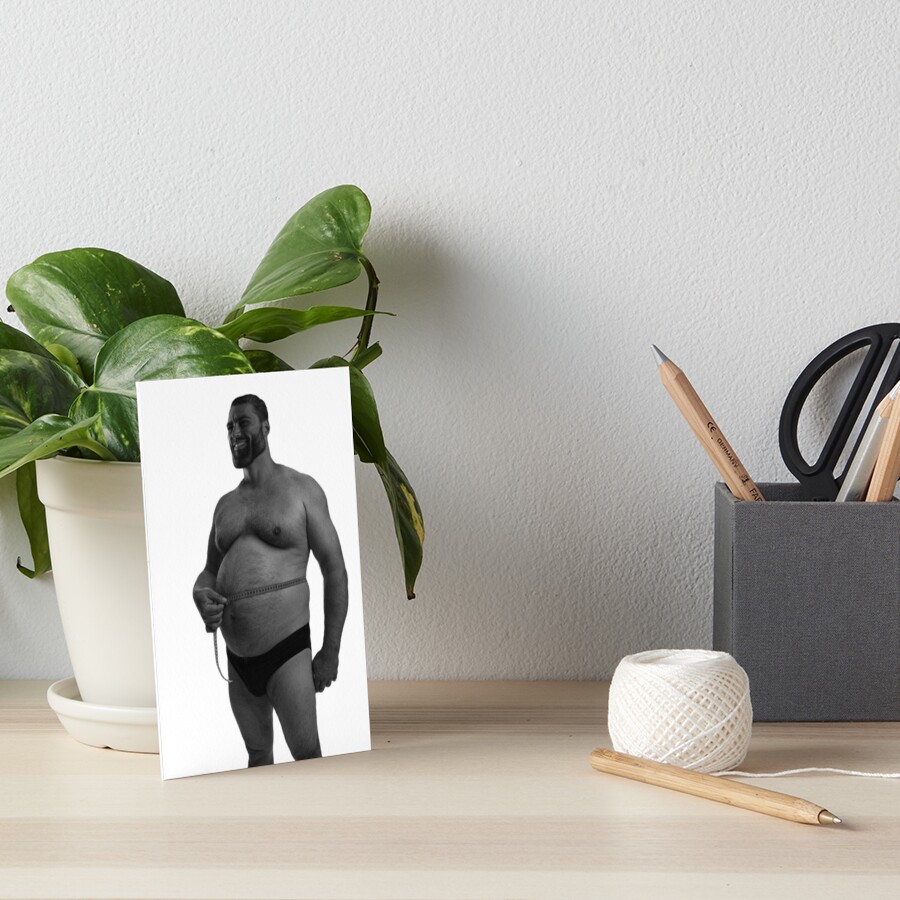 "Fat Giga Chad" Poster for Sale by TshirtGigaChad | Redbubble