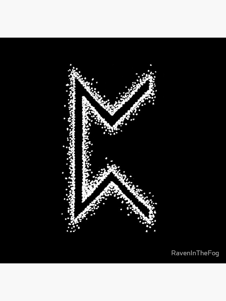 "Rune Perthro - White" Poster for Sale by Ross Jones | Redbubble