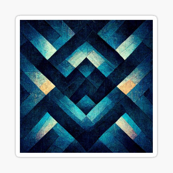 "Geo pattern in color" Sticker for Sale by GabrielMadrasse | Redbubble