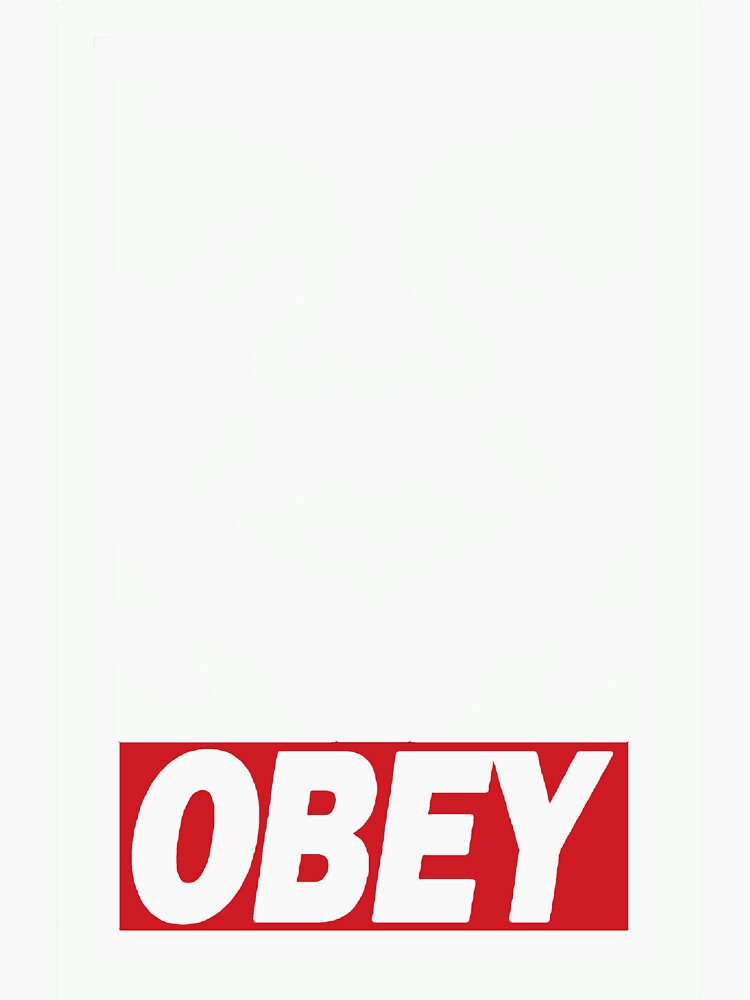 "Obey face" Sticker for Sale by just-T-shirts | Redbubble