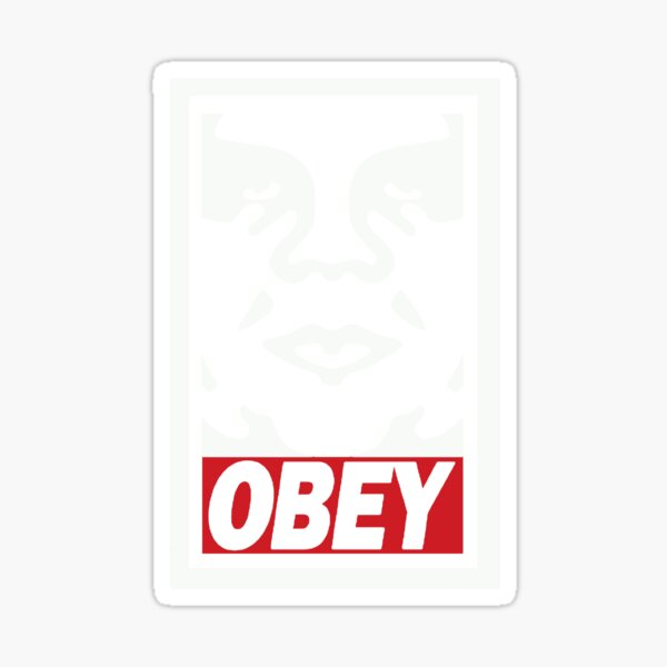 "Obey face" Sticker for Sale by just-T-shirts | Redbubble