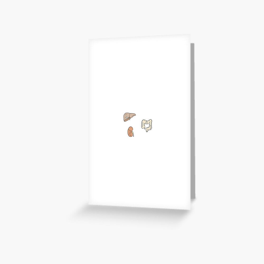 "Cute Kidney, liver and Colon anatomy icons " Greeting Card for Sale by ...