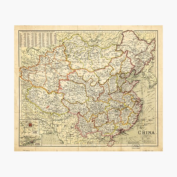 "Map of China (circa 1900)" Photographic Print by allhistory | Redbubble