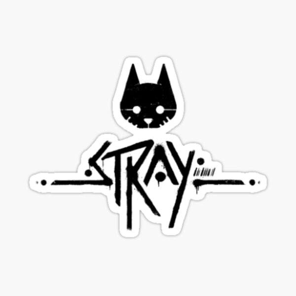 "stray cat BLACK" Sticker for Sale by EMYMOASY | Redbubble