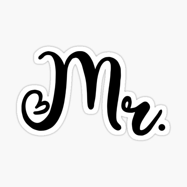 "Mr" Sticker for Sale by MedCreativity | Redbubble