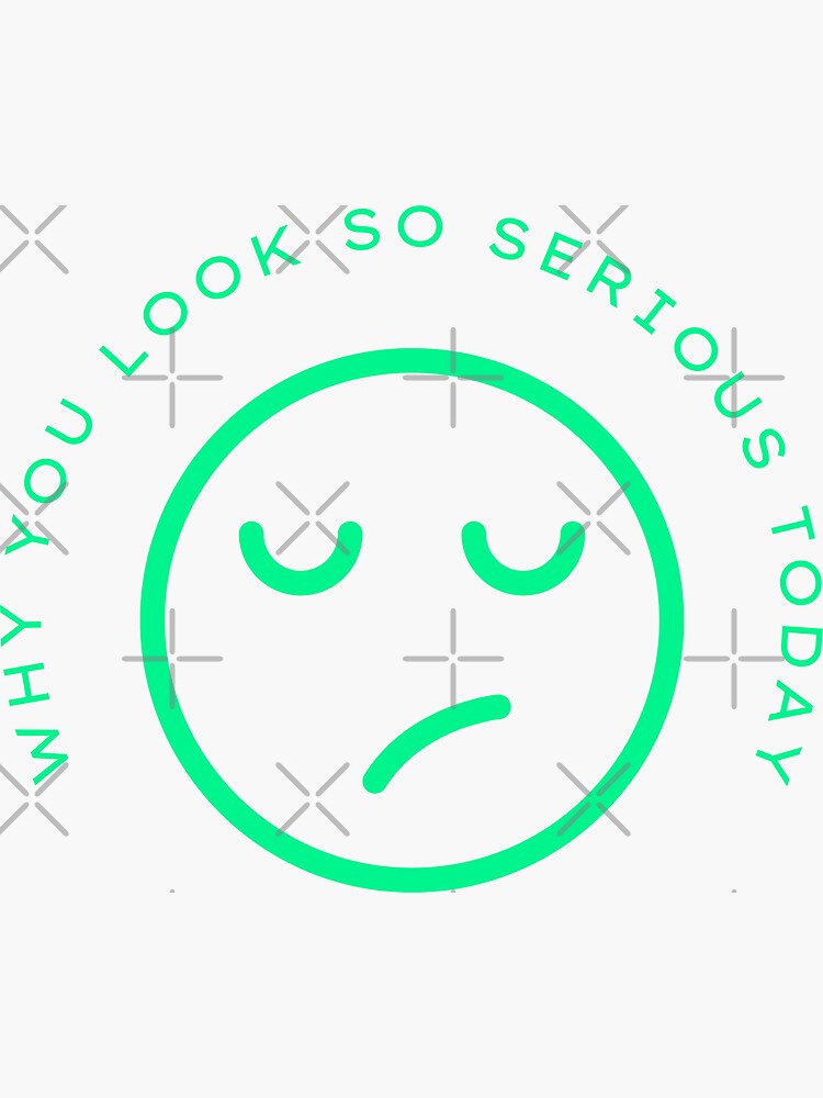 "Serious Emoji Reaction Sticker" Sticker for Sale by funkies | Redbubble