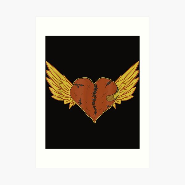 "Weirdcore Aesthetic Weird Winged Broken Heart Oddcore" Art Print for ...