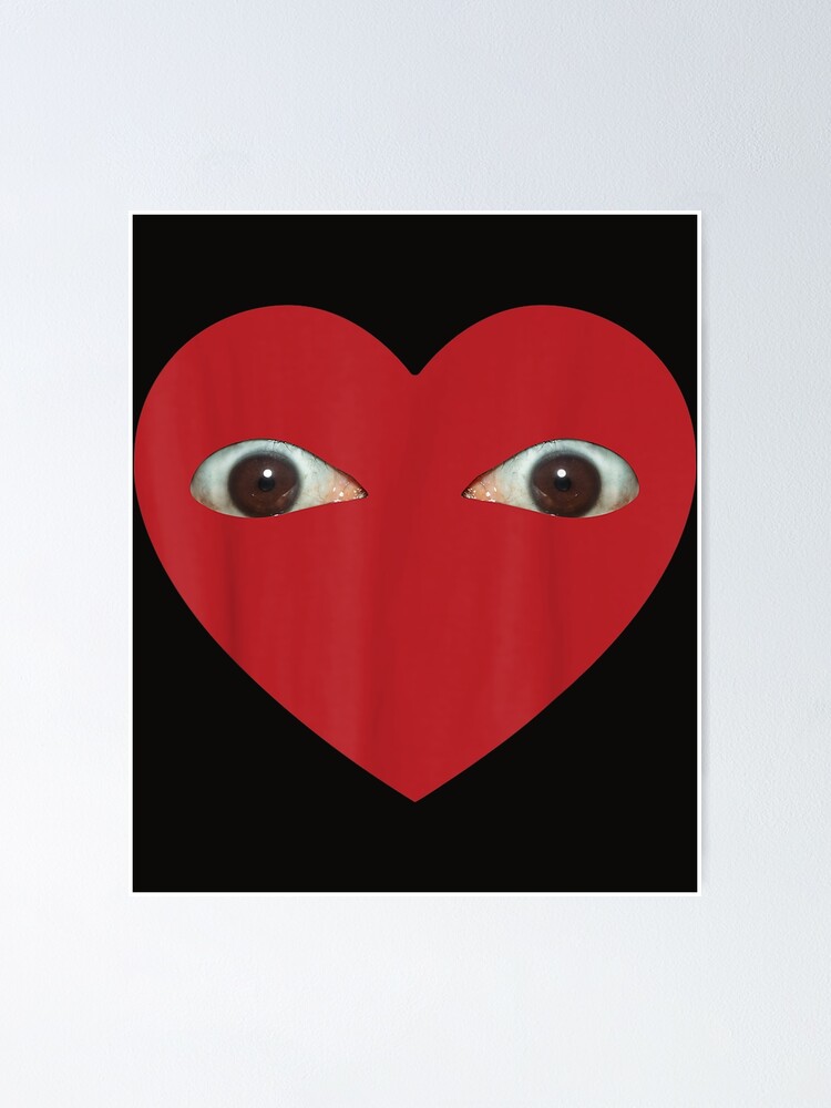 "Weirdcore Aesthetic Weird Heart With Human Eyes Oddcore" Poster for ...