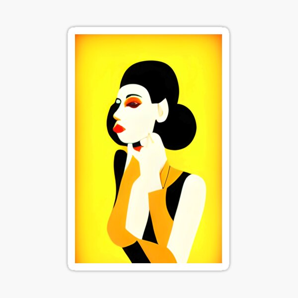 "Expressionism Portrait - 7" Sticker for Sale by TheDreamEffect | Redbubble