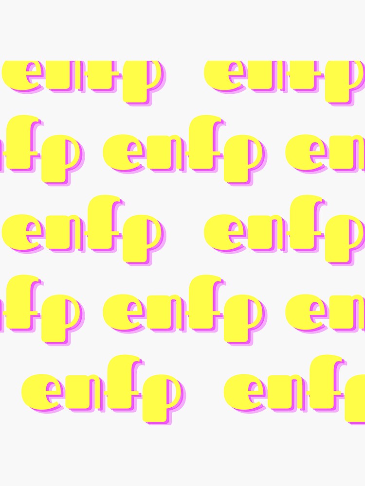 "Yellow and Pink ENFP MBTI " Sticker for Sale by Jodfreezee | Redbubble