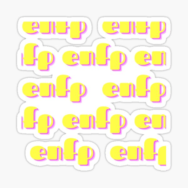 "Yellow and Pink ENFP MBTI " Sticker for Sale by Jodfreezee | Redbubble