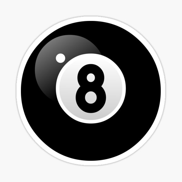 "8 BALL" Sticker for Sale by GAMBATAP | Redbubble