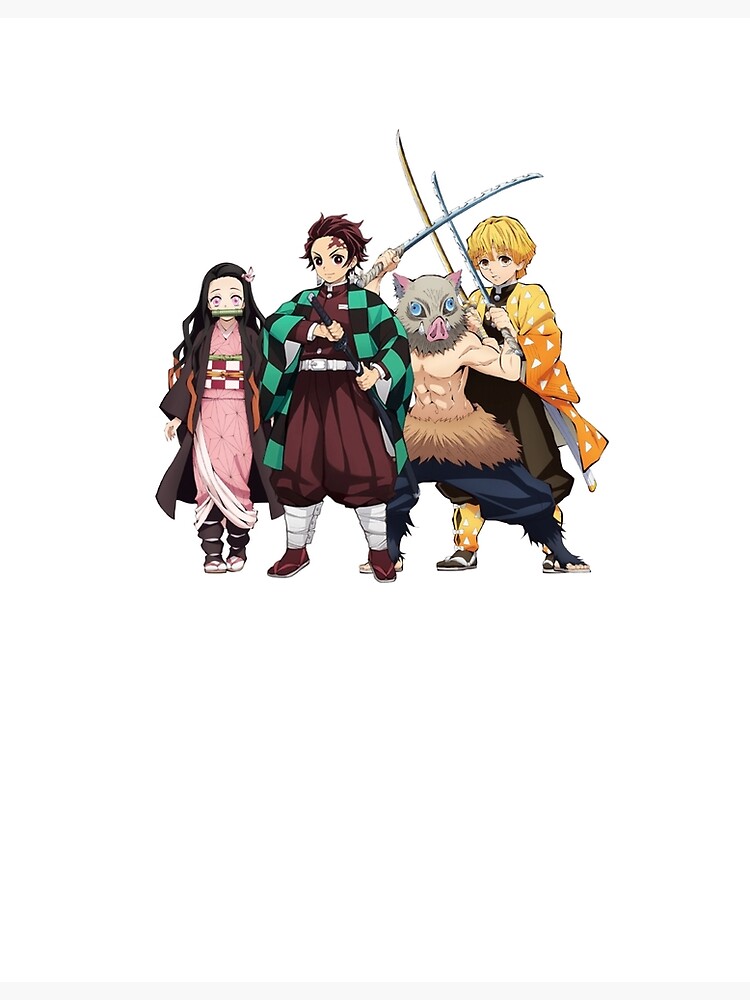 "Demon slayer main characters " Poster for Sale by DesigneLab | Redbubble
